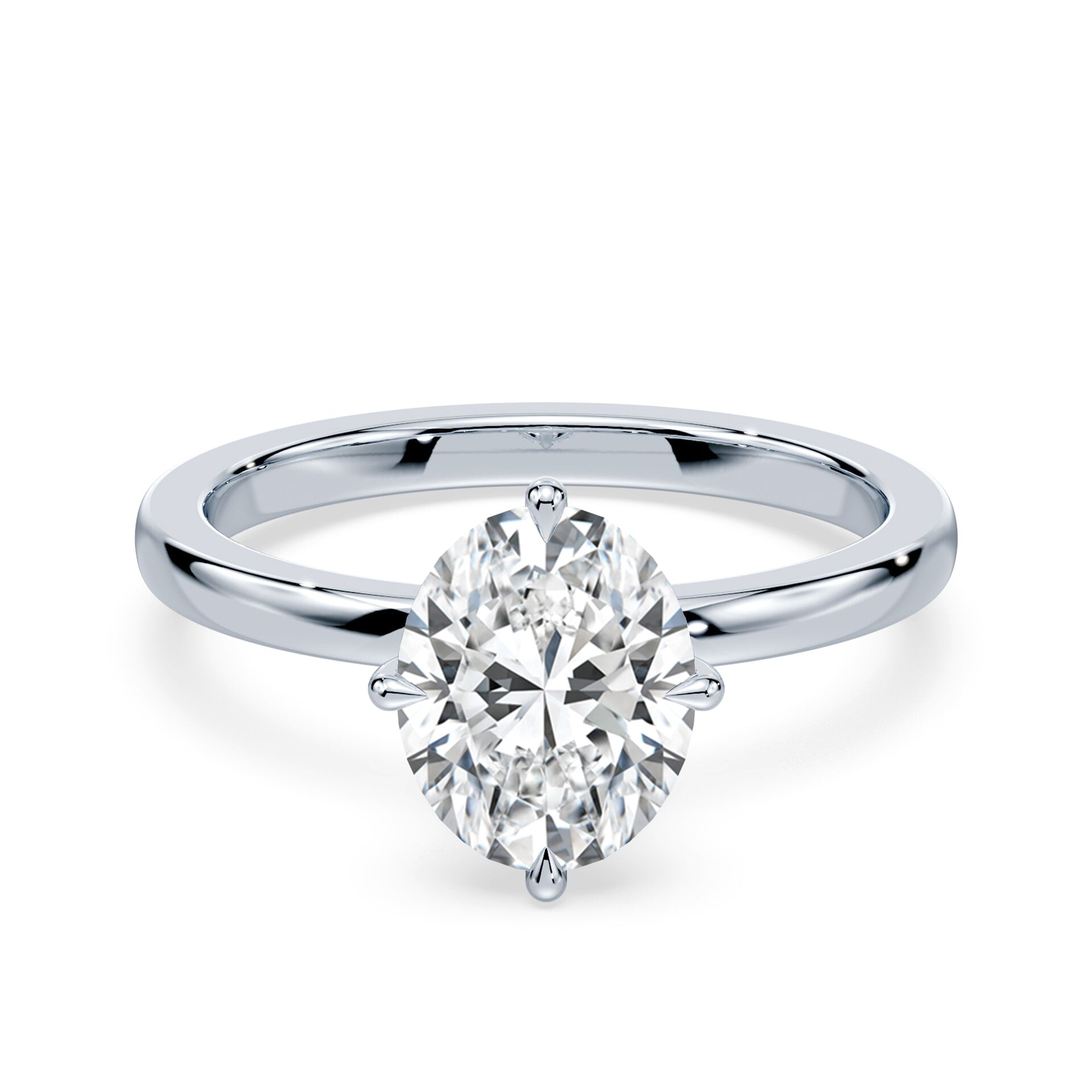 Oval Compass Prong Ring – Plum