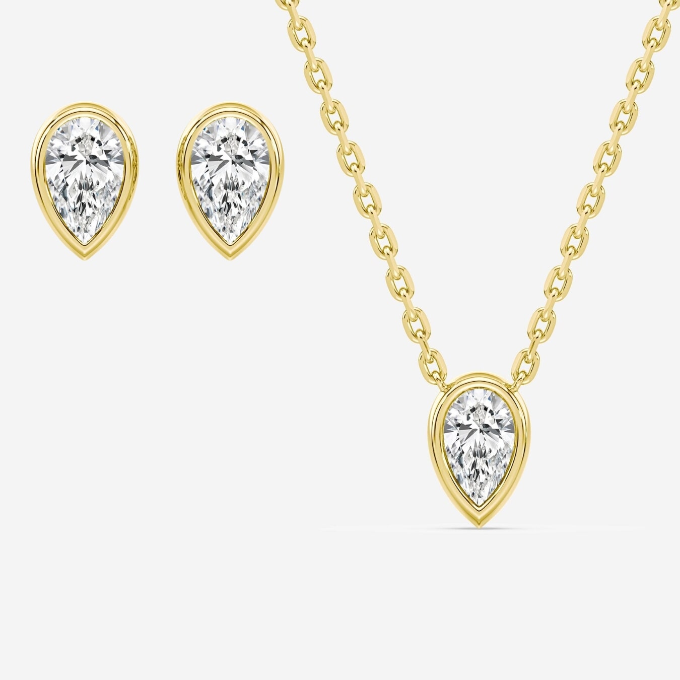 Pear Cut Dewdrop Set – Plum