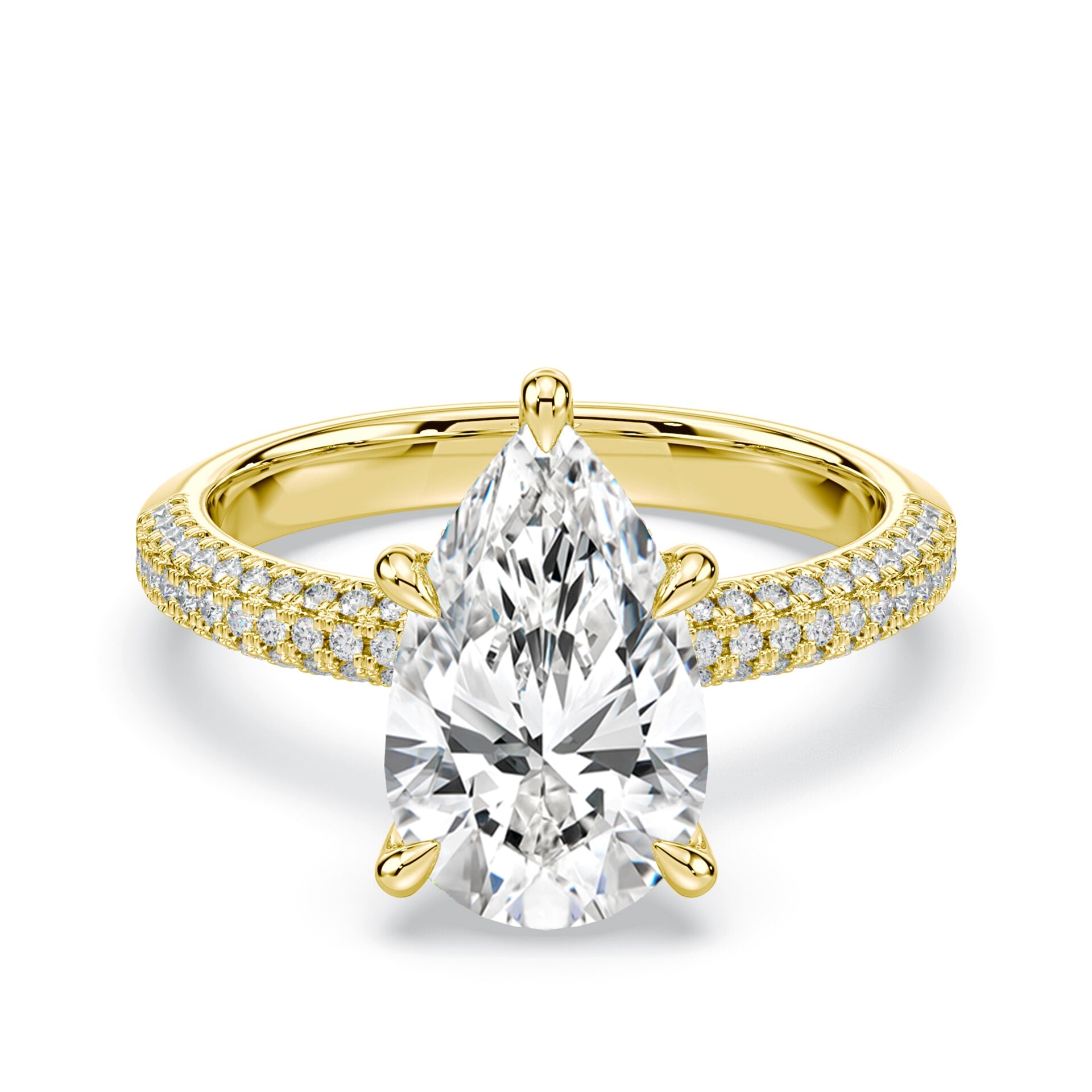 Pear Cut Luxe Pave Ring – Plum