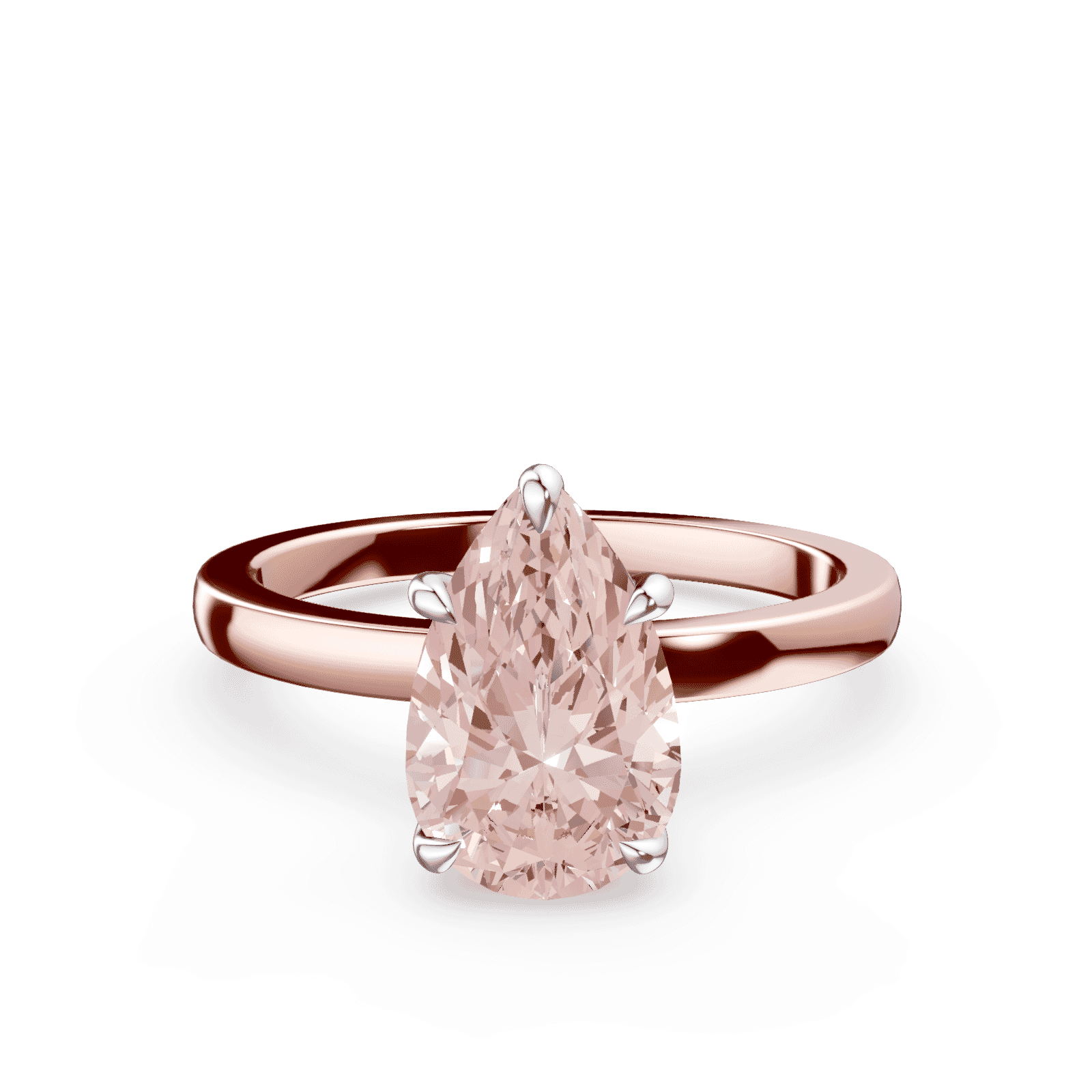 Pear Cut Pink Diamond Ring | Plum Diamonds