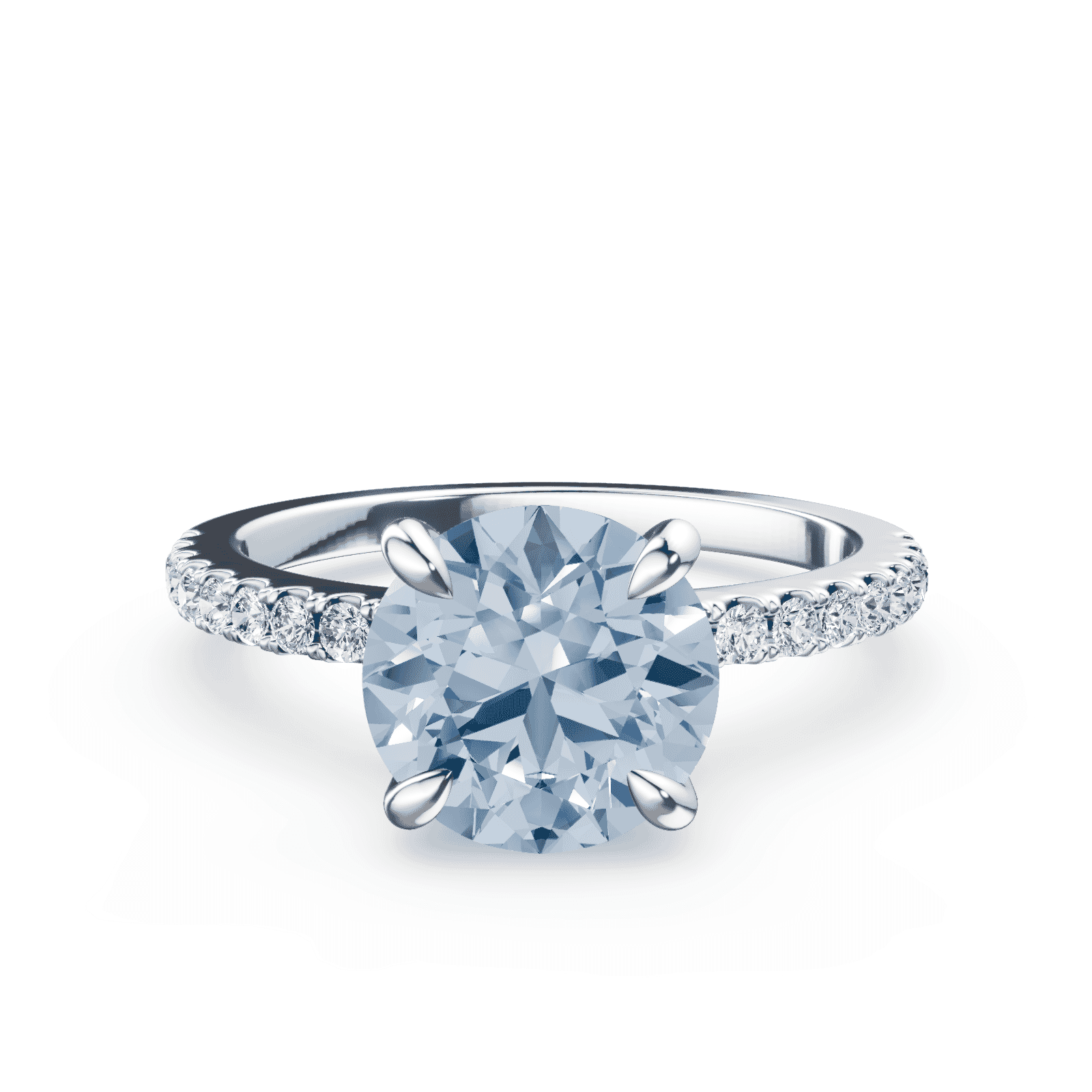 Round Blue Diamond Ring | Plum Diamonds