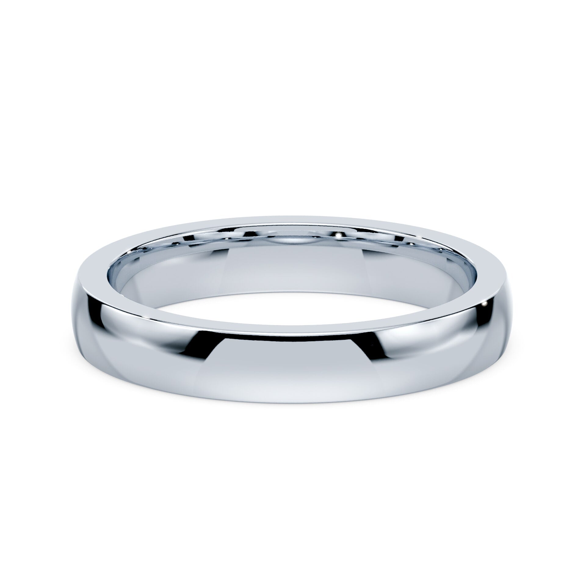 Wide Rounded Band | Plum Diamonds