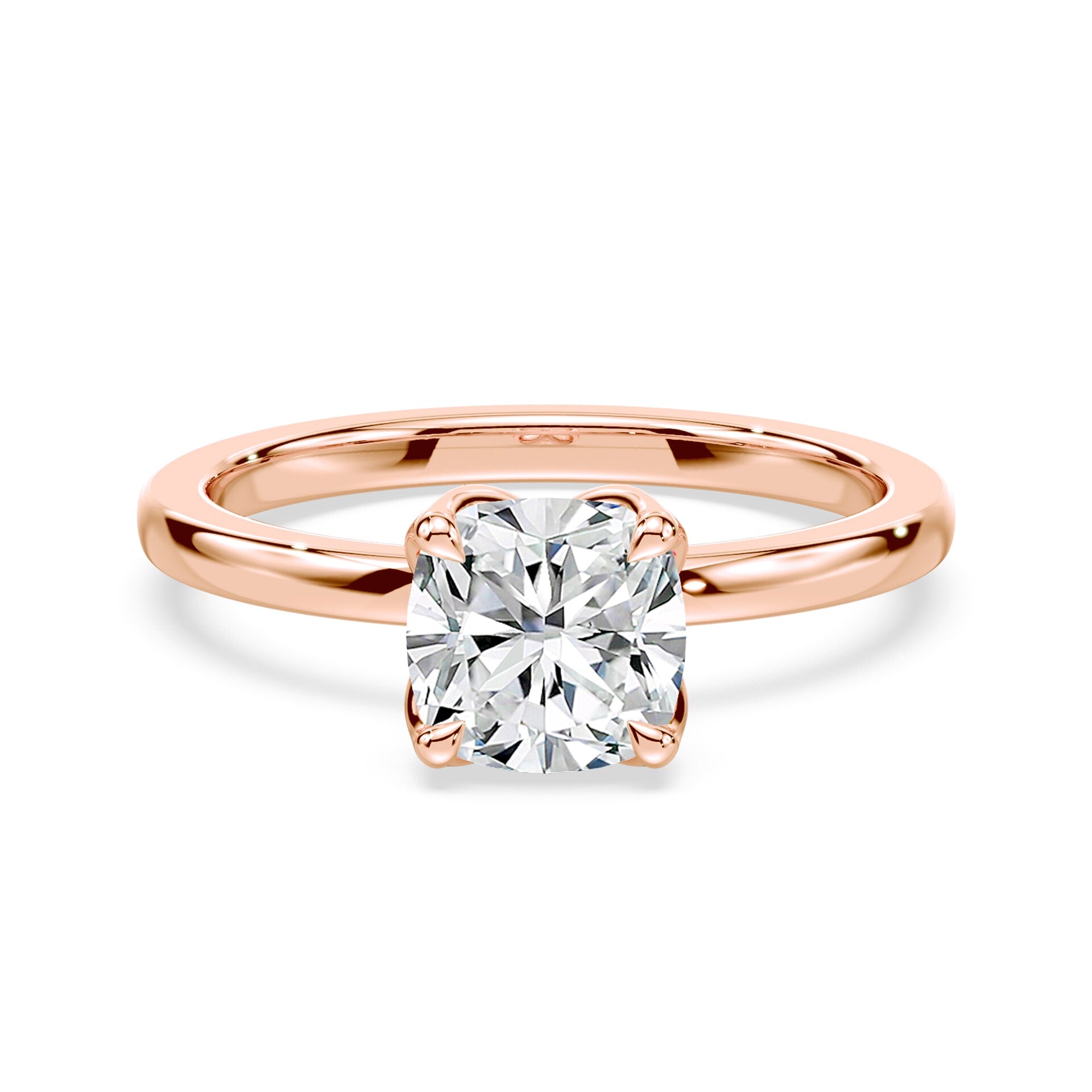 Cushion Cut Tulip Engagement Ring | Plum Diamonds