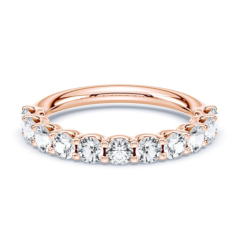 Round Lab Diamond U Prong Band | Plum Diamonds