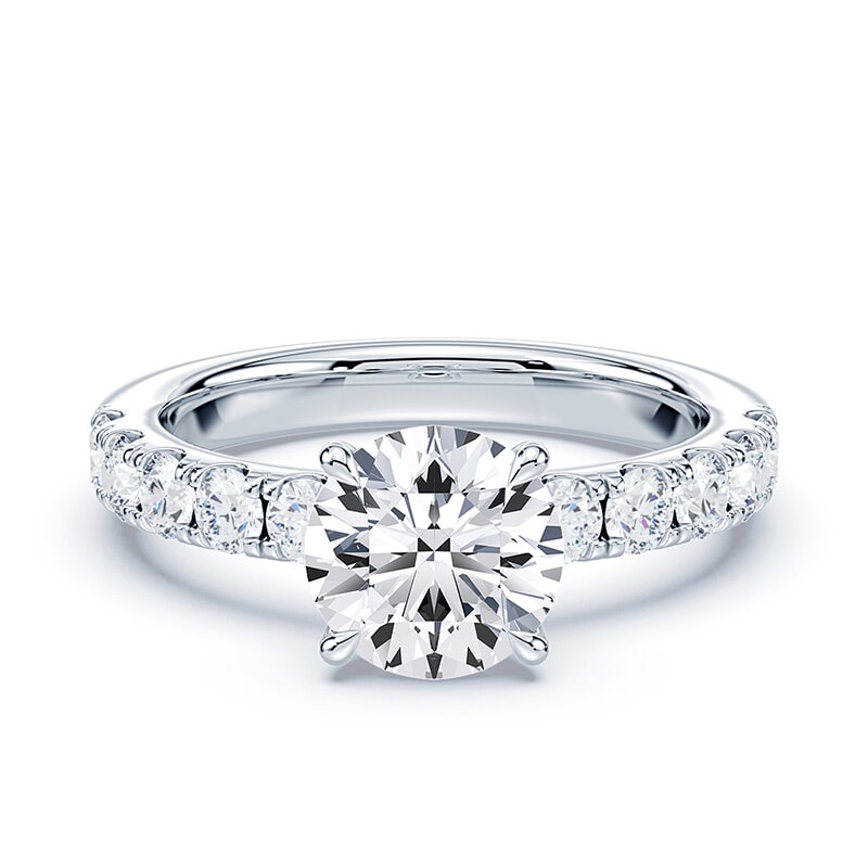 Low Profile Wide Pave Ring – Plum