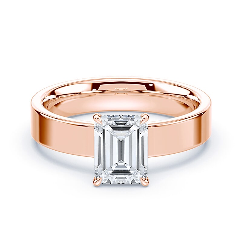 Emerald Cut Diamond Ring – Plum