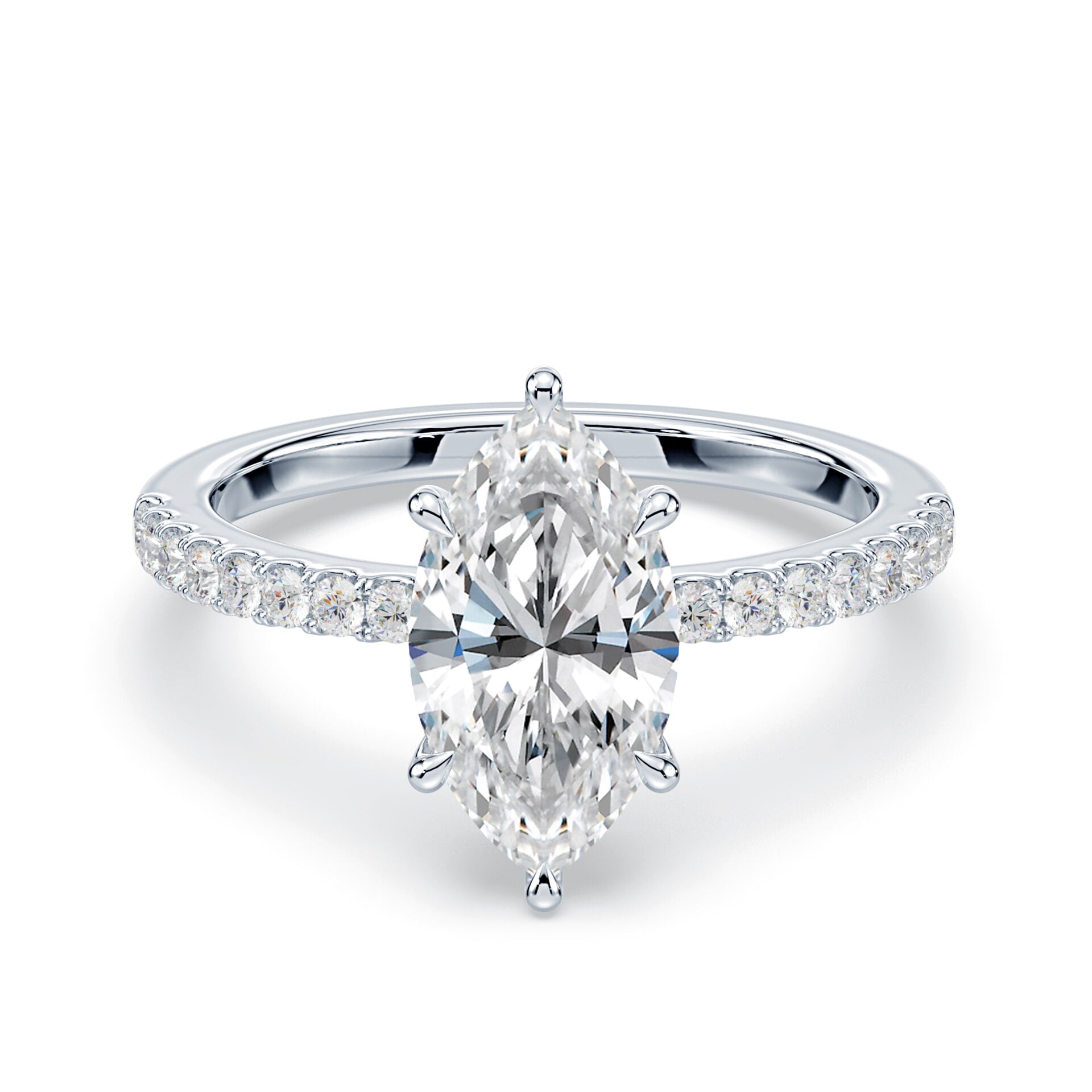 Marquise Low Profile Pave Ring – Plum