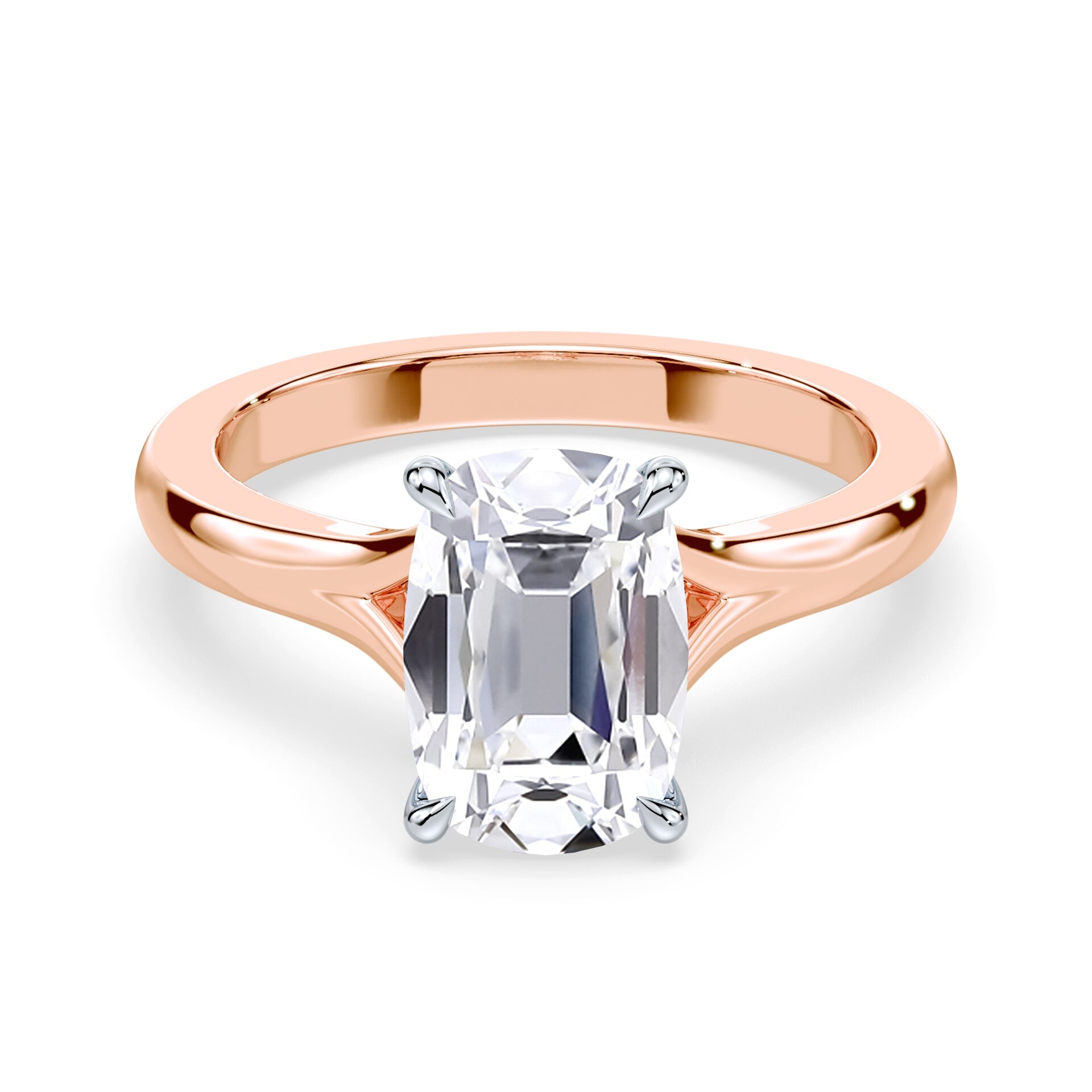 Old Mine Split Shank Solitaire – Plum