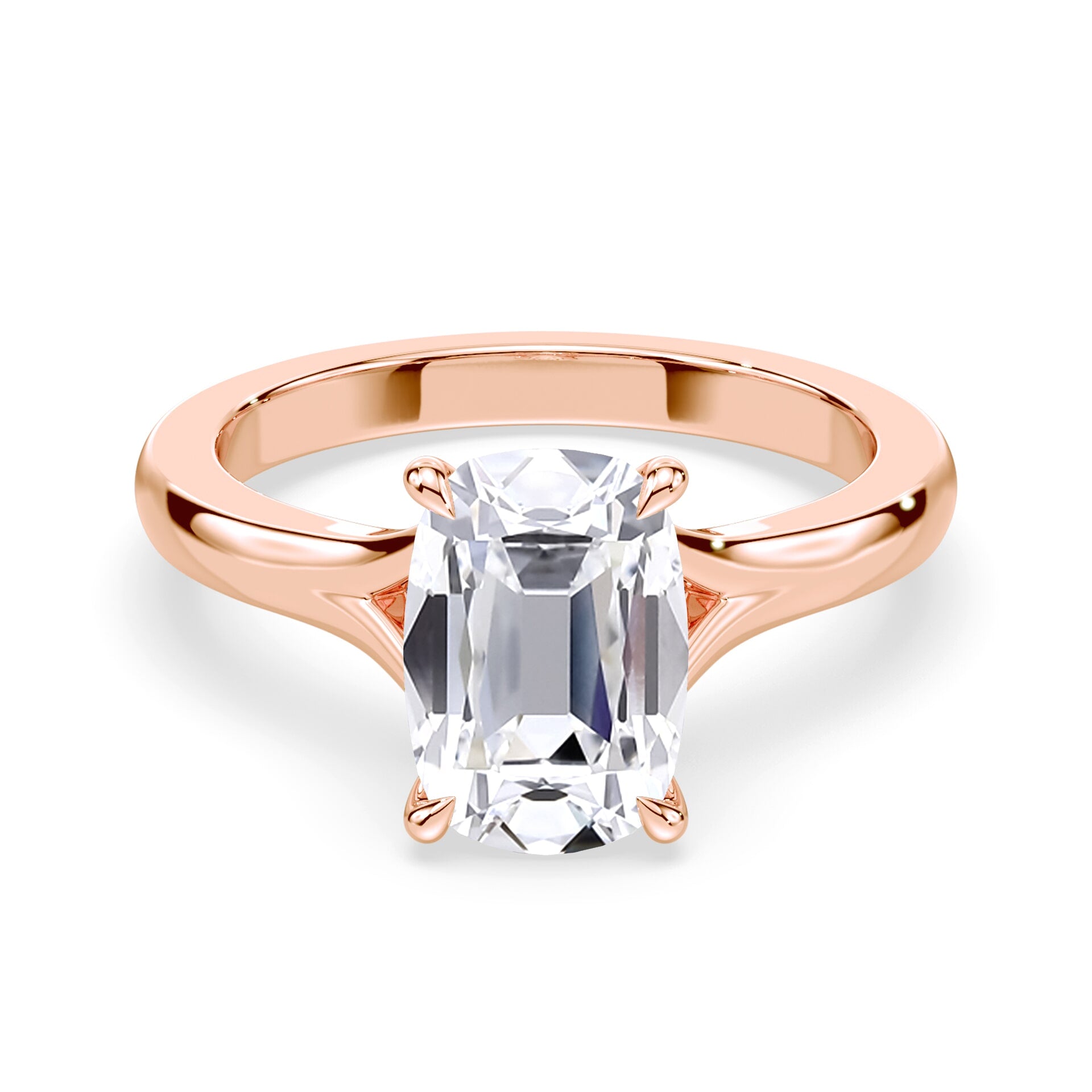 Old Mine Split Shank Solitaire – Plum