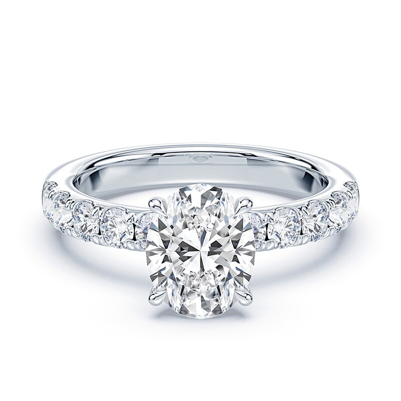 Oval Pave Prongs Wide Pave Ring – Plum