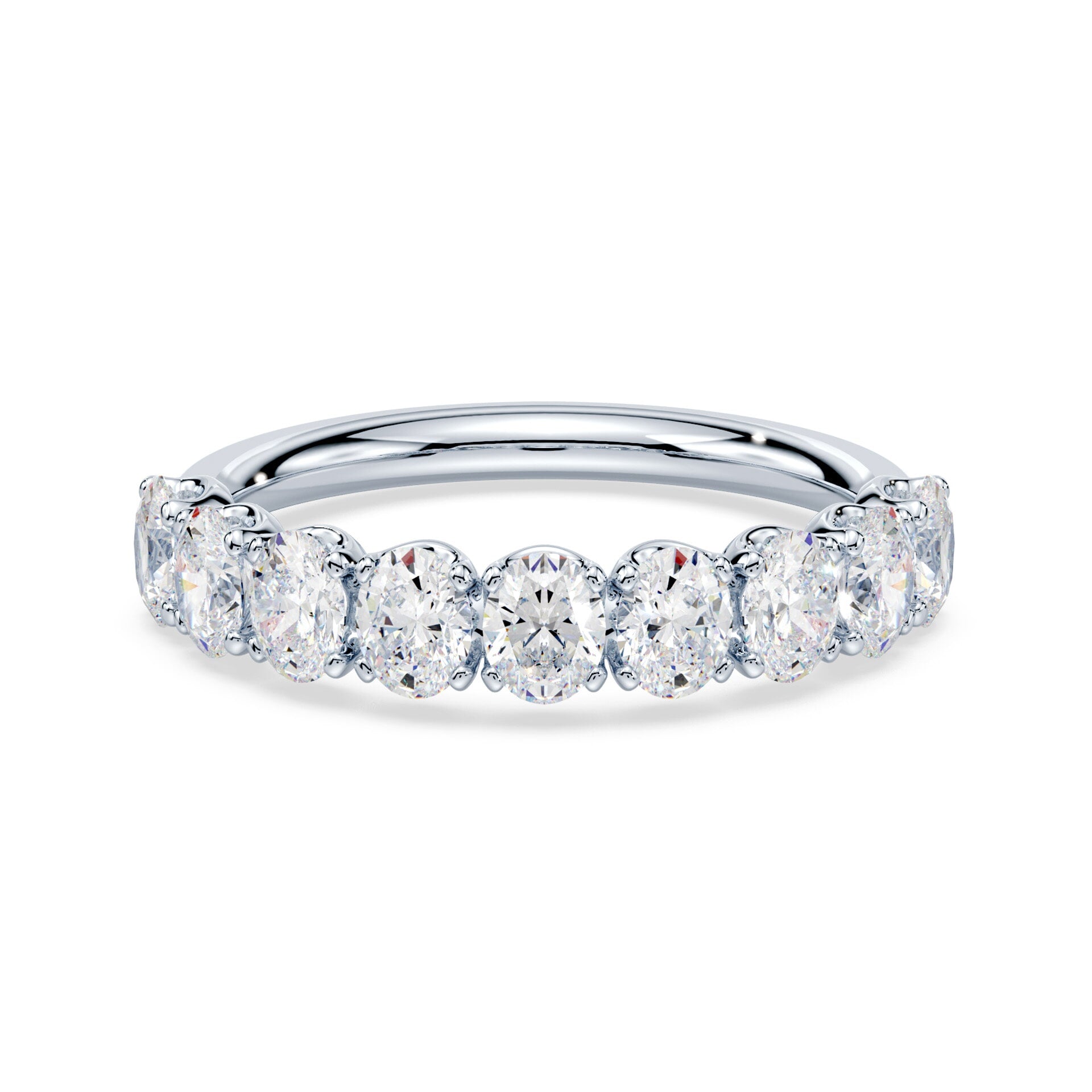 Oval North-South Tab Set Band – Plum
