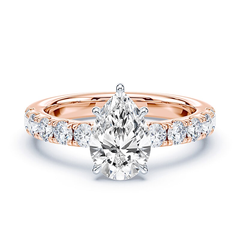 Pear Low Profile Wide Pave Ring – Plum