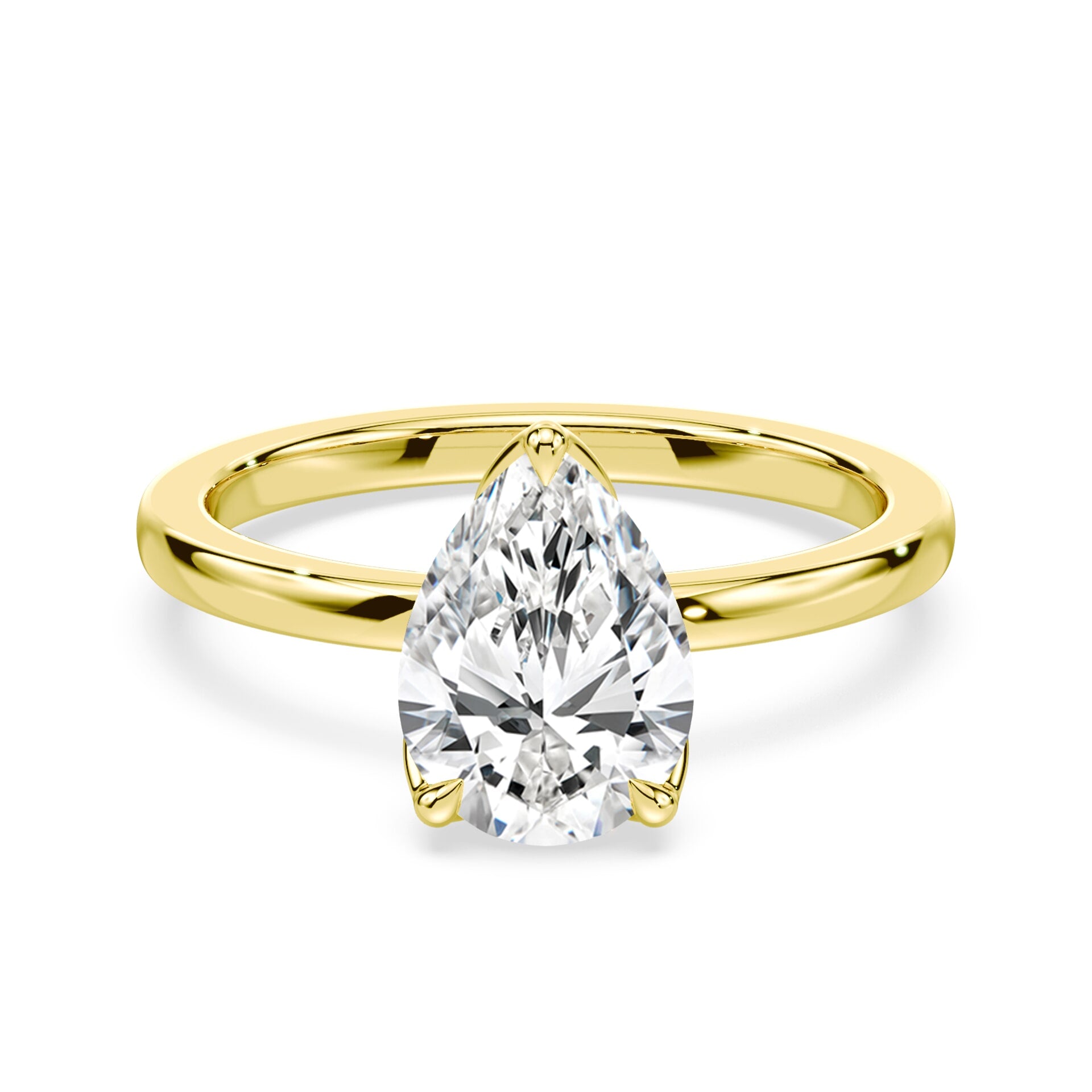 Pear Cut Tulip Engagement Ring | Plum Diamonds