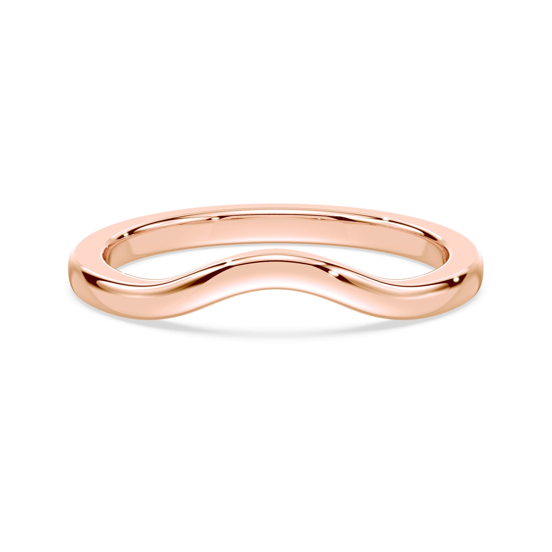Solid Gold Contour Wedding Band | Plum