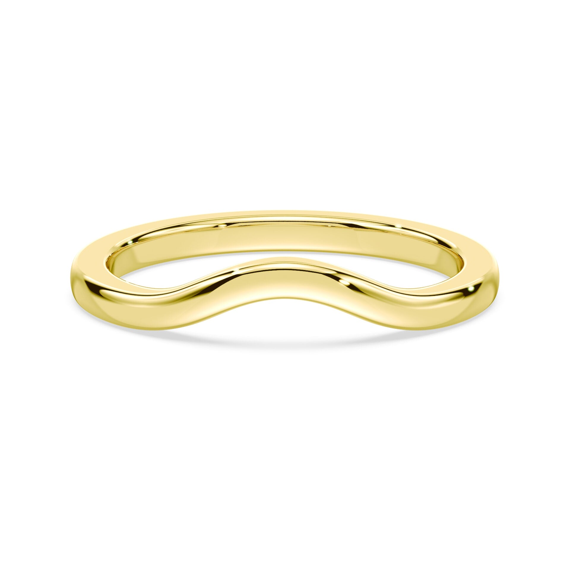 Solid Gold Contour Wedding Band | Plum