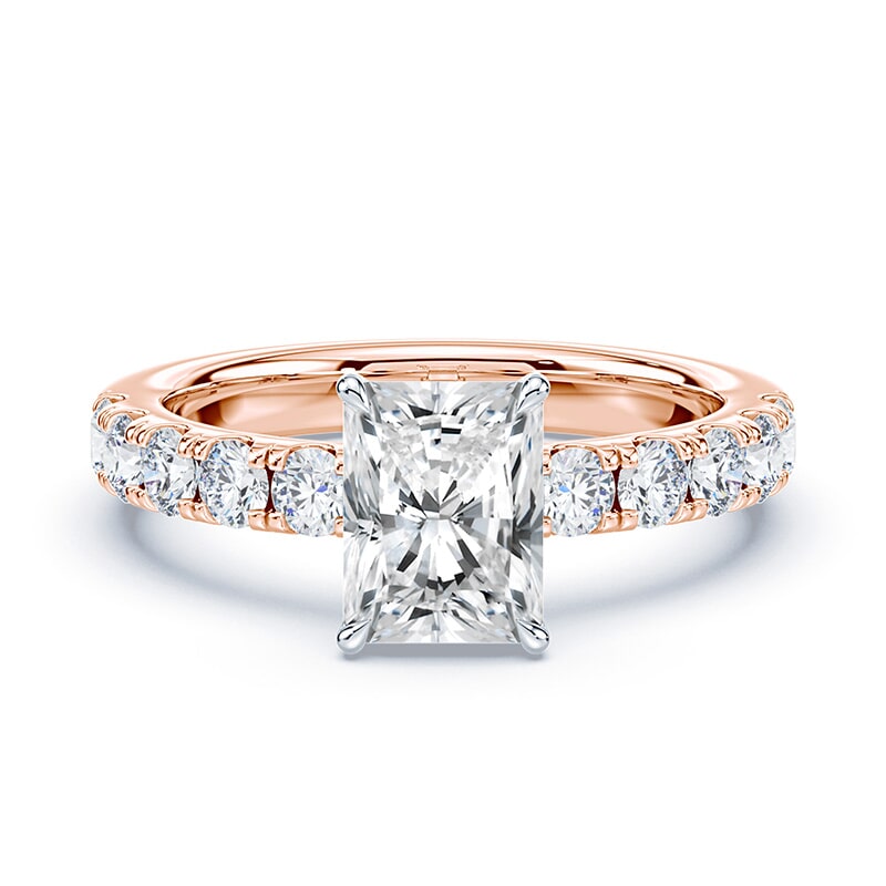 Radiant Cut Low Wide Pave Ring – Plum