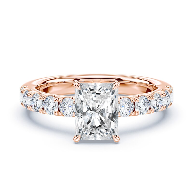 Radiant Cut Low Wide Pave Ring – Plum