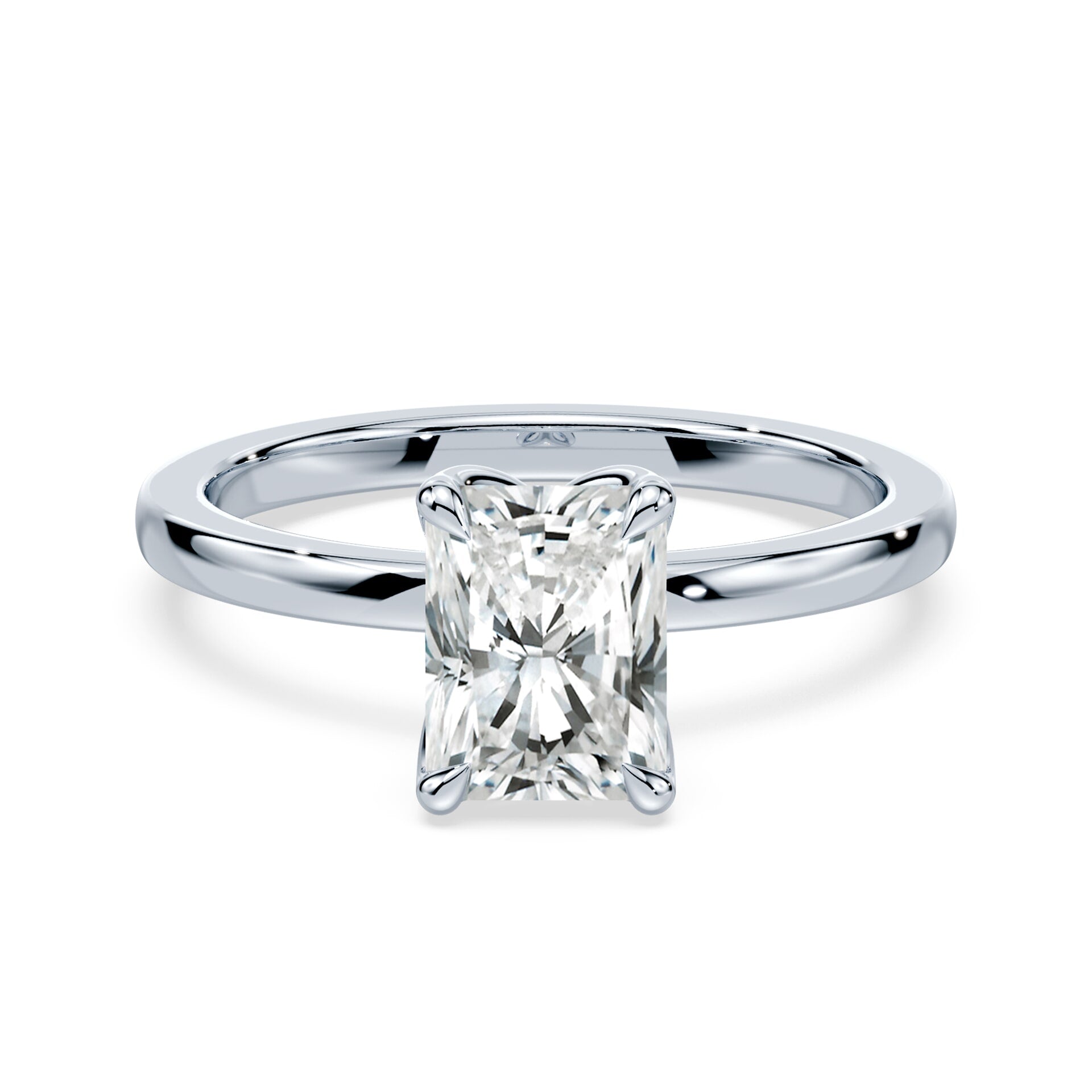 Radiant Cut Tulip Engagement Ring | Plum Diamonds