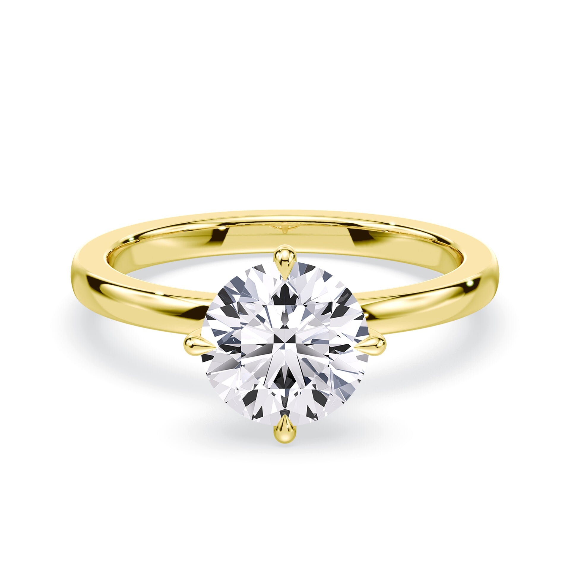 Compass Prong Ring – Plum