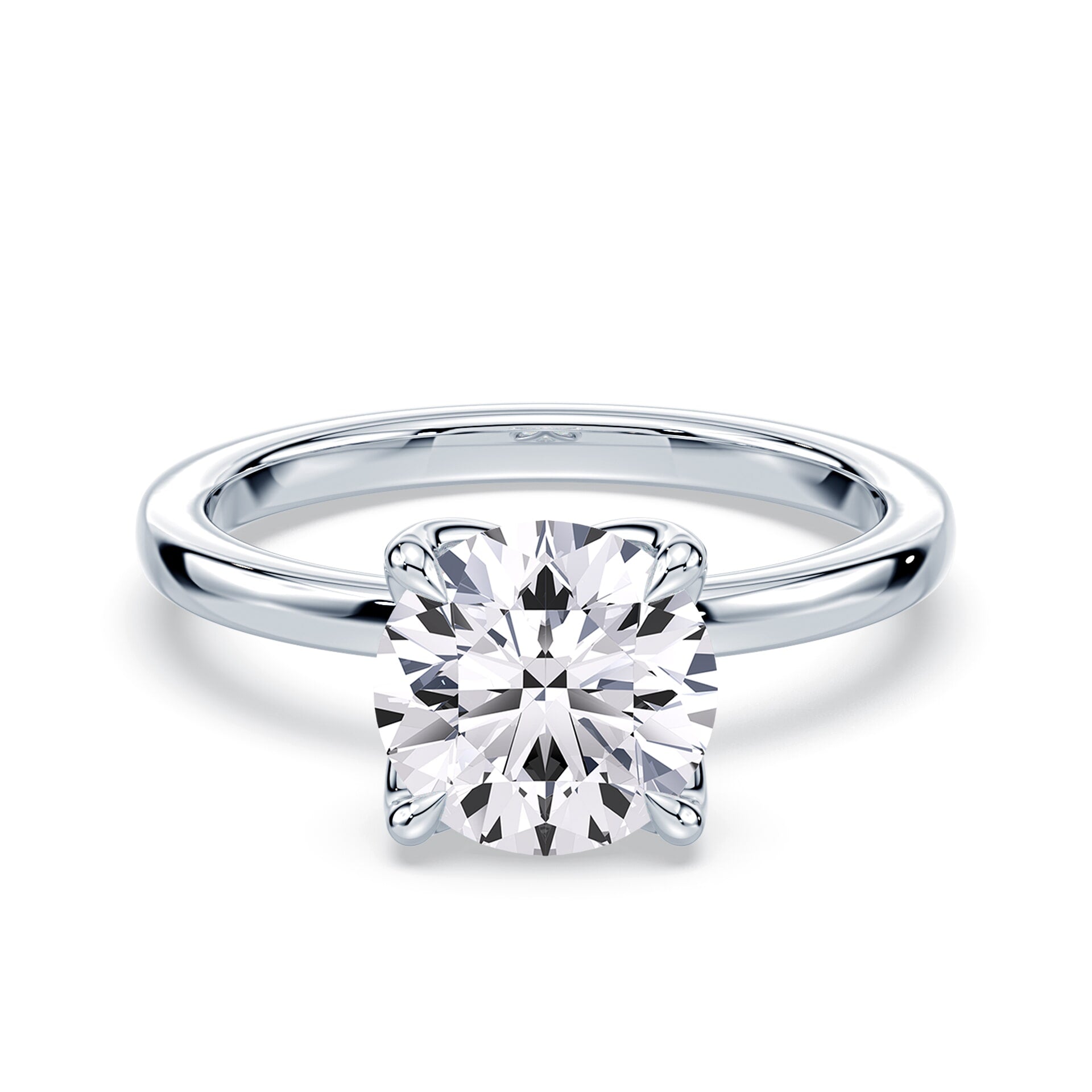 Round Tulip Engagement Ring | Plum Diamonds