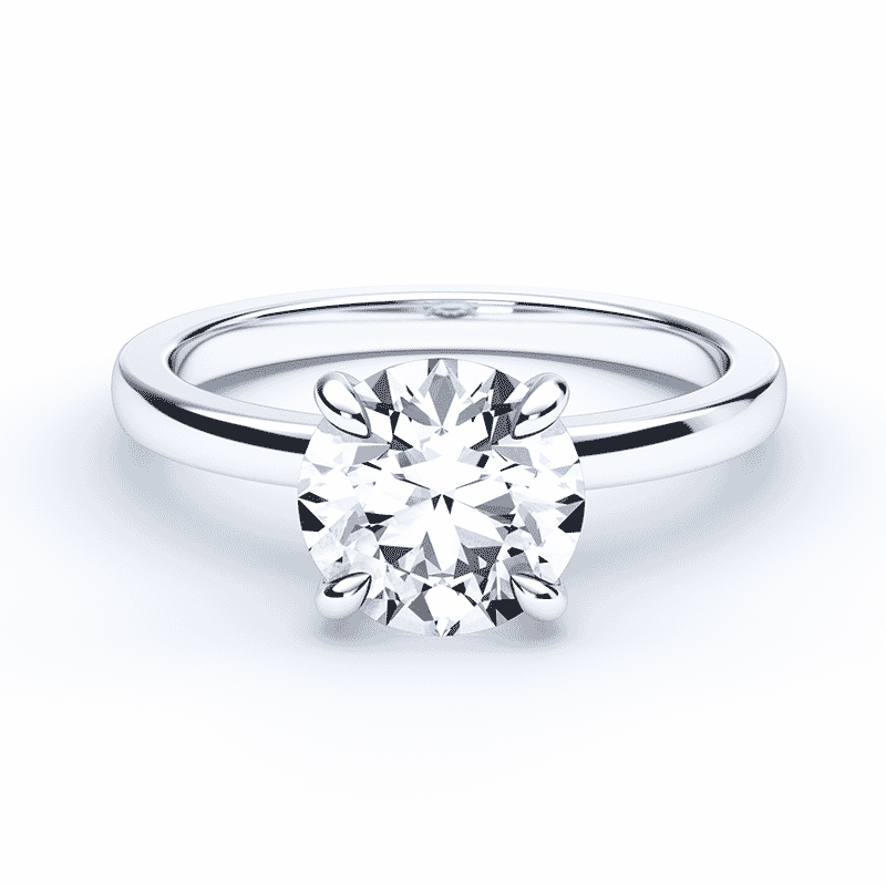 Platinum Low Profile Diamond Ring | Plum Diamonds