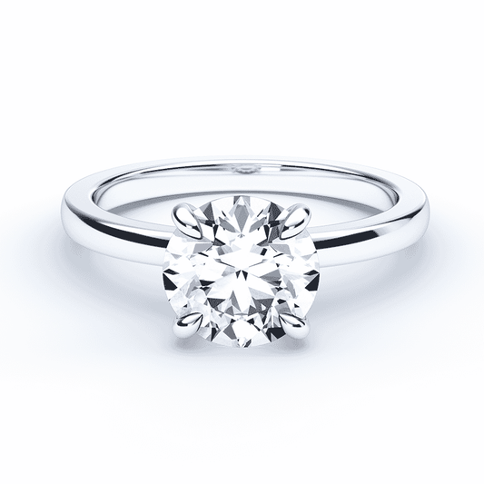 Solitaire Round Cut Engagement Rings | Plum Diamonds